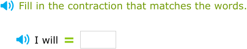 IXL - Form pronoun-verb contractions (Year 2 English practice)