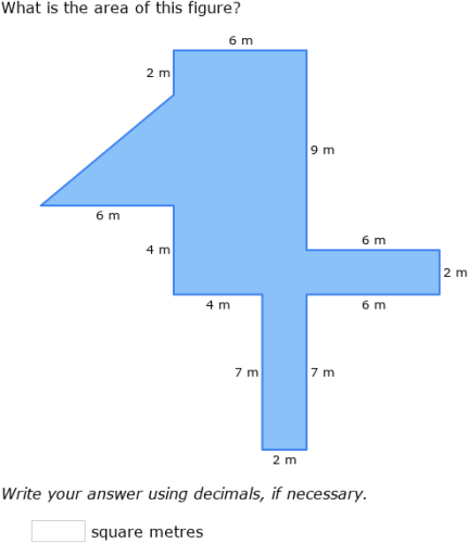 IXL - Area of compound figures with triangles (Year 9 maths practice)