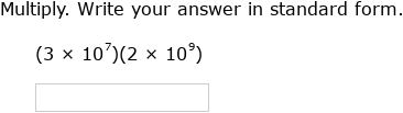 IXL - Multiply numbers written in standard form (Year 9 maths practice)