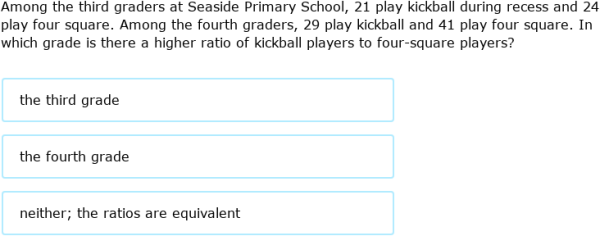 IXL - Compare ratios: word problems (Year 7 maths practice)