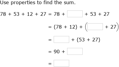 IXL - Add using properties (Year 3 maths practice)