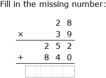 IXL - Multiply a two-digit number by a two-digit number: complete the missing steps (Year 5 ...