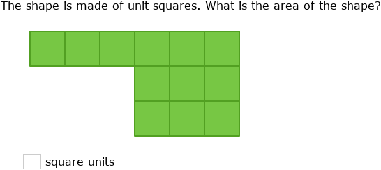 IXL - Find the area of figures made of unit squares (Year 5 maths practice)