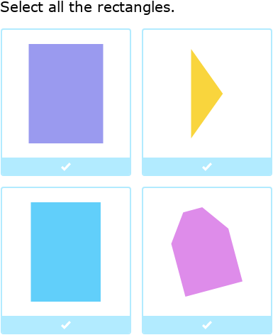 IXL - Select two-dimensional shapes (Year 1 maths practice)