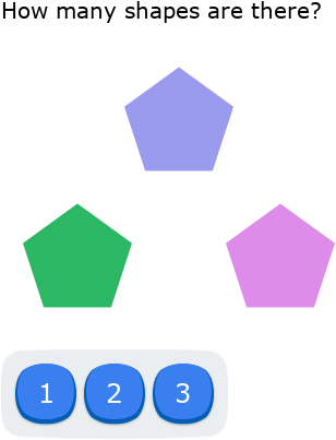 IXL - Count shapes - up to 3 (Kindergarten maths practice)