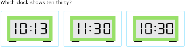 IXL - Match digital clocks and times (Year 3 maths practice)
