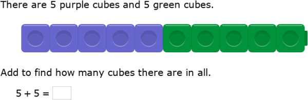 IXL - Add with cubes - sums up to 10 (Year 1 maths practice)