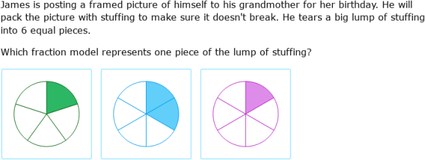 IXL - Unit fractions: modelling word problems (Year 3 maths practice)