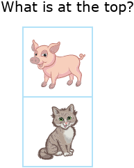 IXL - Top and bottom (Kindergarten maths practice)