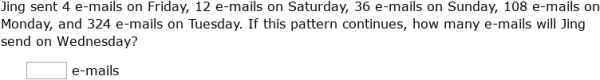 IXL - Number sequences: word problems (Year 6 maths practice)