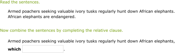 IXL - Combine sentences using relative clauses (Year 12 English practice)