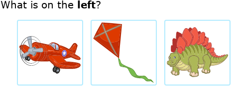 IXL - Left, middle and right (Kindergarten maths practice)
