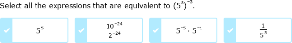 IXL - Identify equivalent expressions involving exponents (Year 10 ...