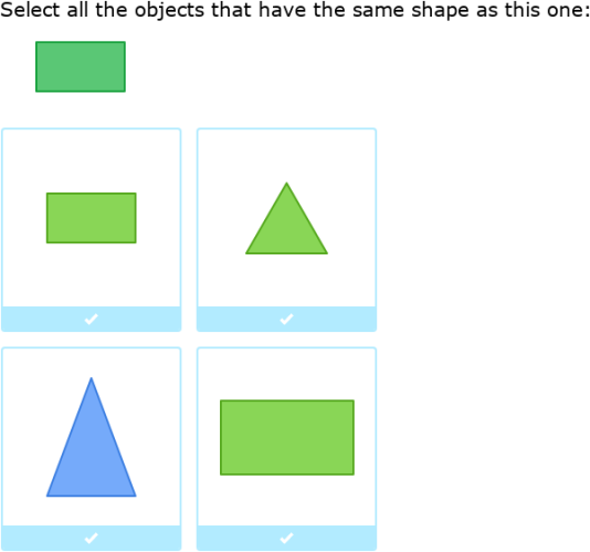IXL - Same shape (Year 1 maths practice)