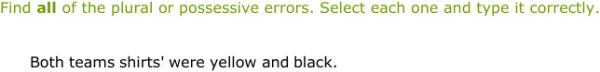 IXL - Identify and correct errors with plural and possessive nouns (Year 4 English practice)