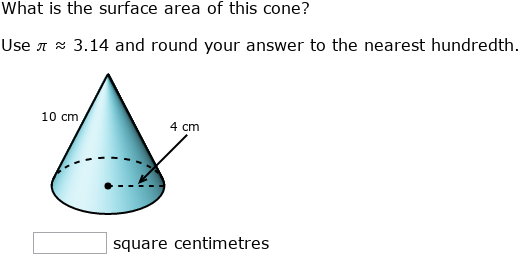 IXL - Surface area of cones (Year 9 maths practice)