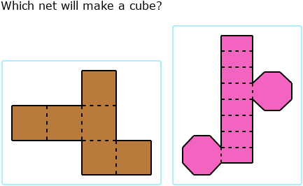 IXL - Nets of three-dimensional figures (Year 7 maths practice)