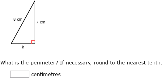 IXL - Pythagoras' theorem: find the perimeter (Year 10 maths practice)