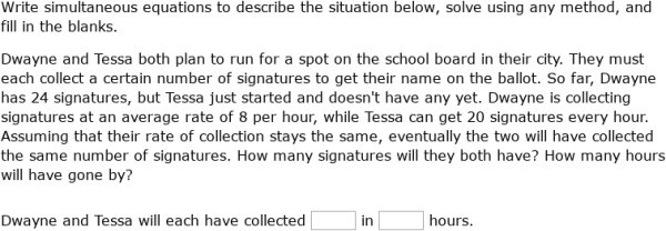 IXL - Solve simultaneous equations using any method: word problems ...