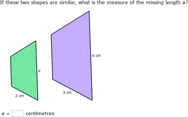 IXL - Find side lengths of similar figures (Year 7 maths practice)