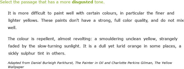 IXL - Compare passages for tone (Year 10 English practice)