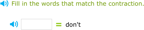 IXL - Form contractions with 'not' (Year 2 English practice)