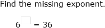 IXL - Find the missing exponent or base (Year 7 maths practice)