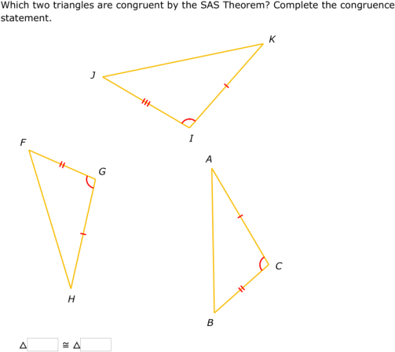 IXL - SSS and SAS Theorems (Year 11 maths practice)