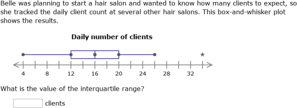 IXL - Interpret box-and-whisker plots (Year 11 maths practice)